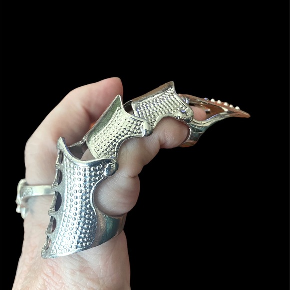 Jewelry | Silver Color Full Finger Armor Ring Fully Functional ...